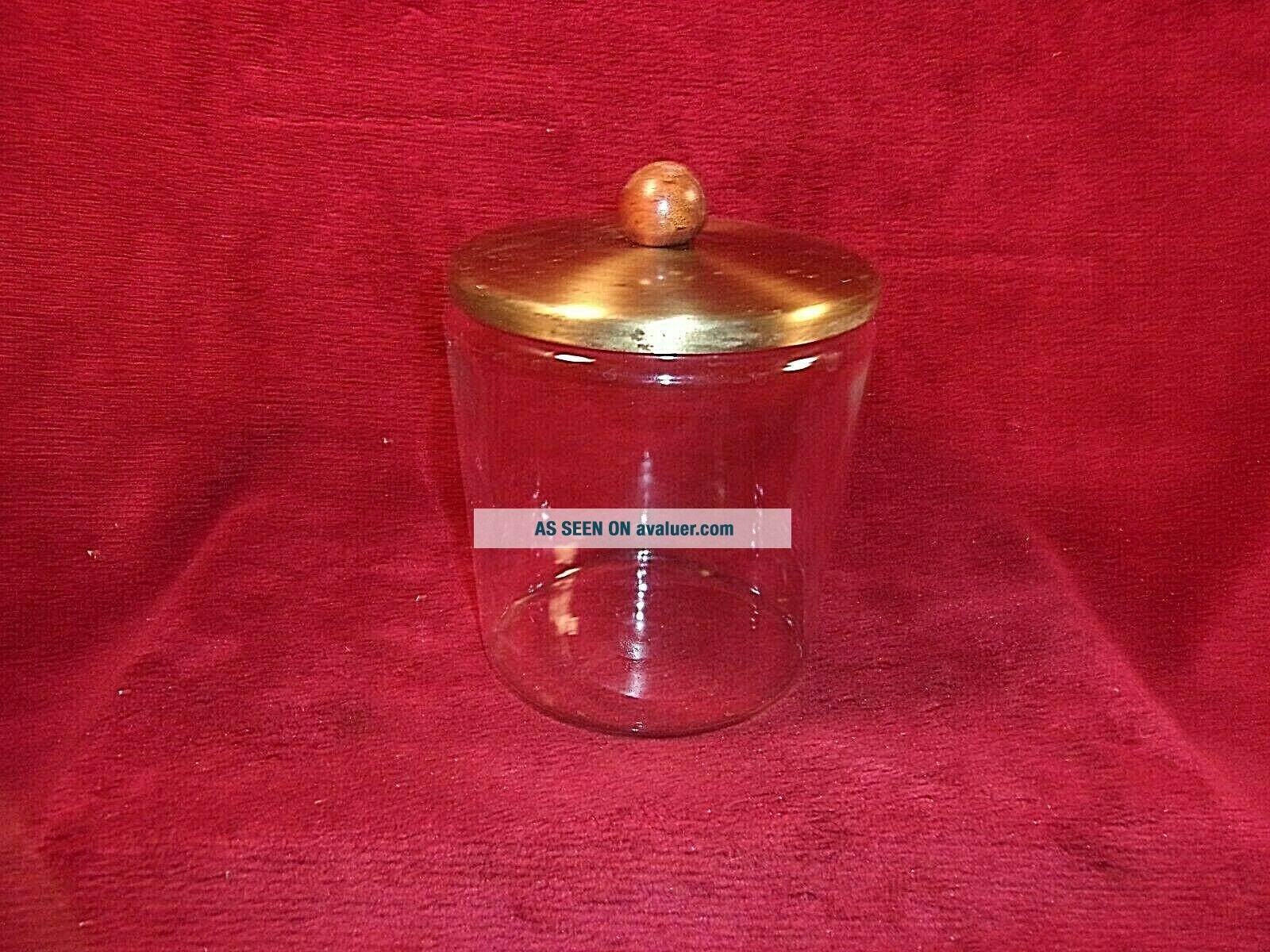 Vintage Glass Tobacco/Cigar Humidor, No Markings Visible | #4265999