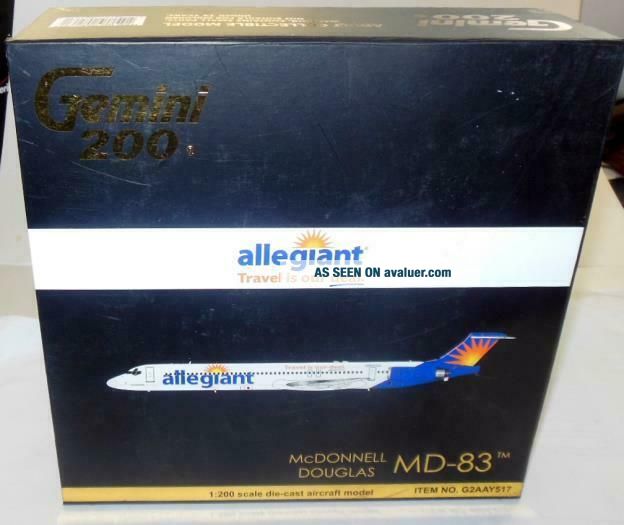 GEMINI 200 ALLEGIANT MD - 83 517 1:200 SCALE DIECAST AIRPLANE WITH ...