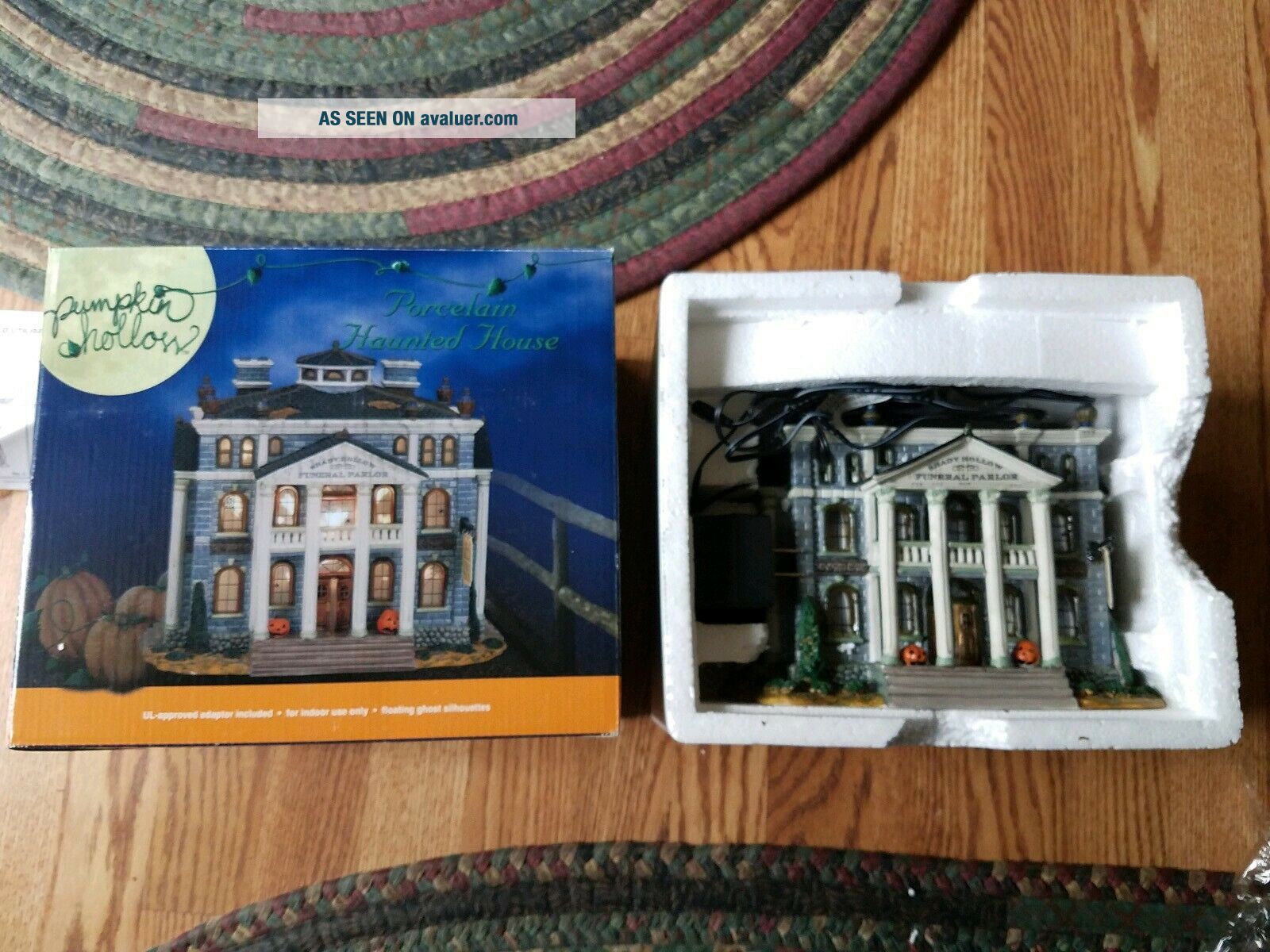 Lemax Spooky Town Halloween Pumpkin Hollow Shady Funeral Parlor Lighted ...