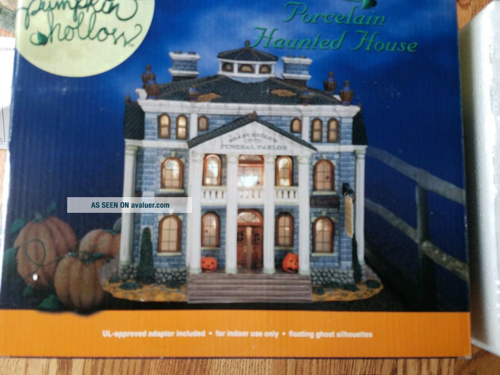 Lemax Spooky Town Halloween Pumpkin Hollow Shady Funeral Parlor Lighted ...