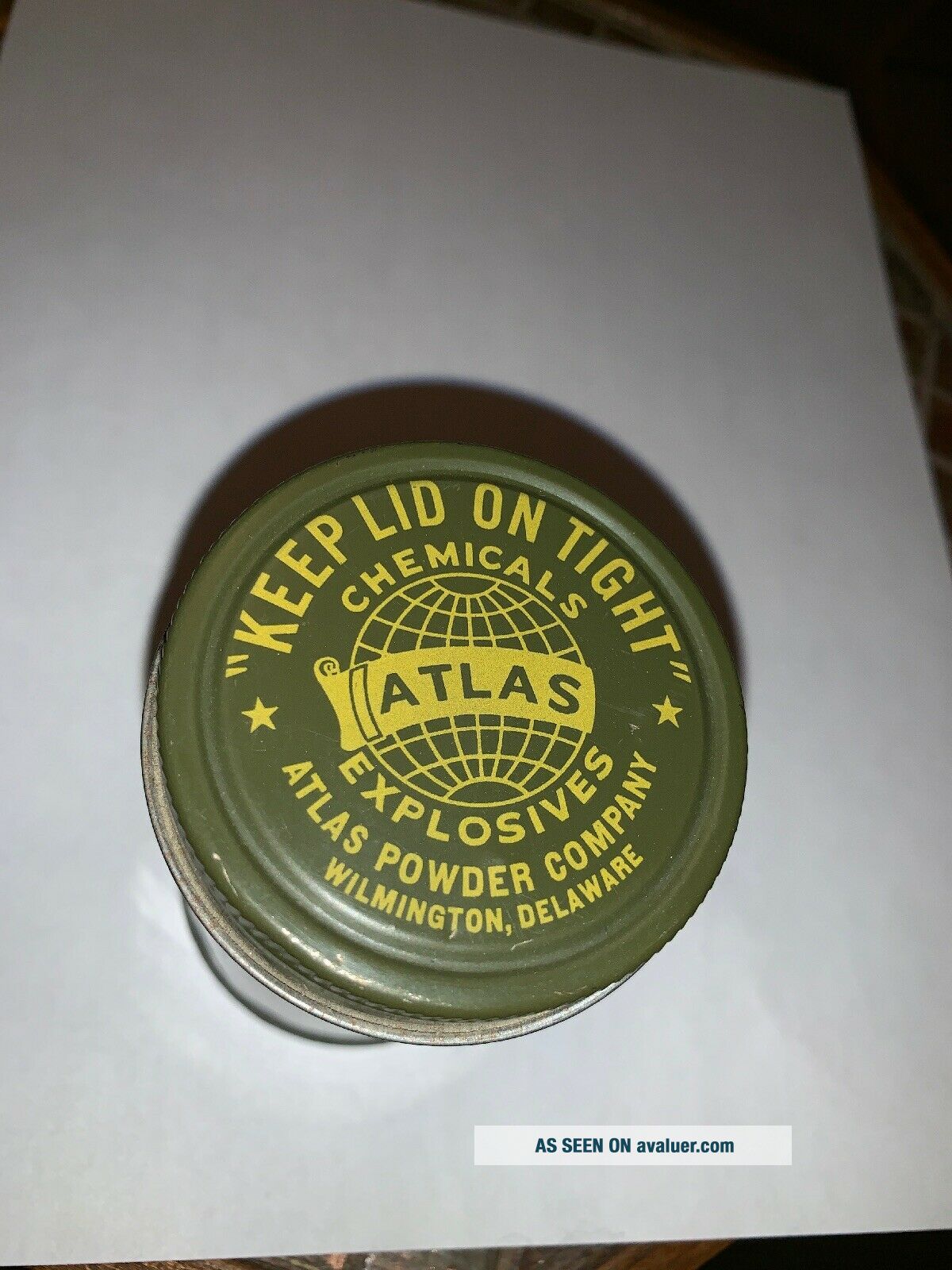 Atlas Explosives Mining Military Blasting Cap Tin Can 50 Ct. US Army ...