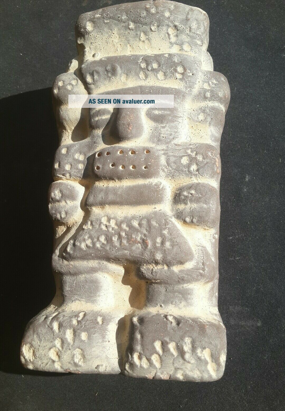 PRE COLUMBIAN AZTEC RAIN GOD TLALOC CLAY FIGURE MEXICO OLMEC MAYA WATER ...