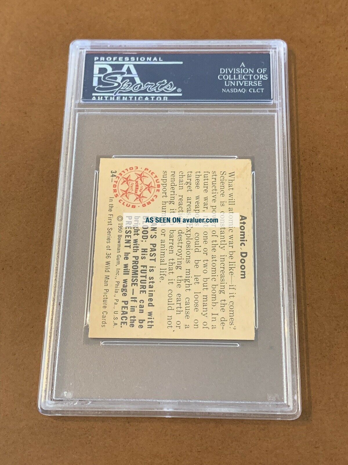 1950 Bowman Wild Man Atomic Doom 34 PSA 6 EXMT | #4318968