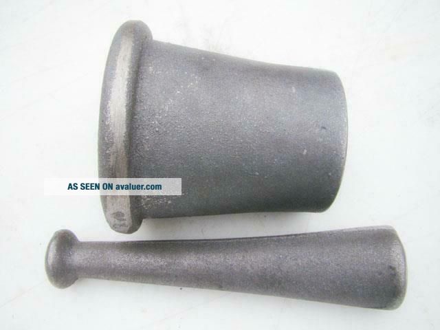 Cast Iron Mortar Pestle Rock - Ore Crusher - Pulverizer - Assay - Gold ...