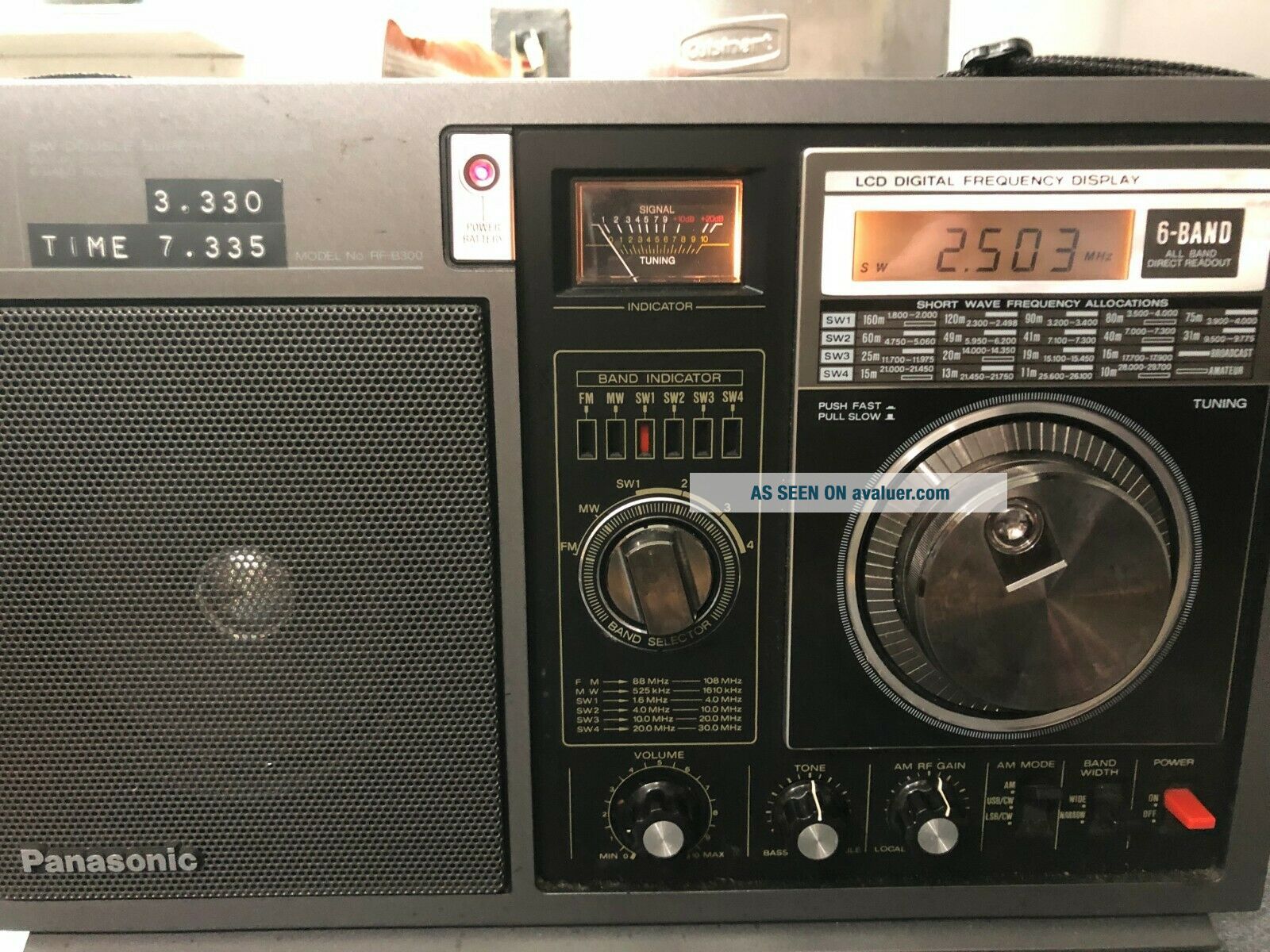6 Band Short Wave Radio PANASONIC RF - B300 FM / SW Includes Power Cord ...