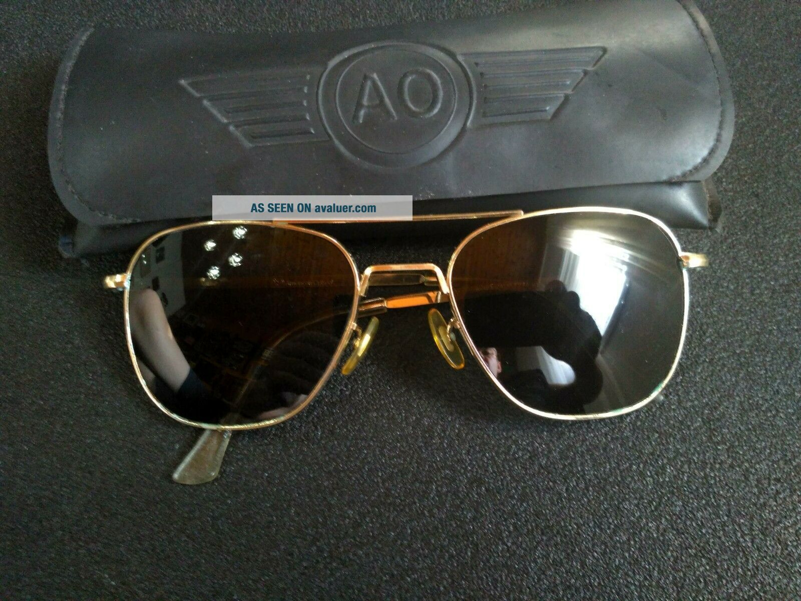 VINTAGE US AO American Optical Military Pilot Sunglasses | #4334115