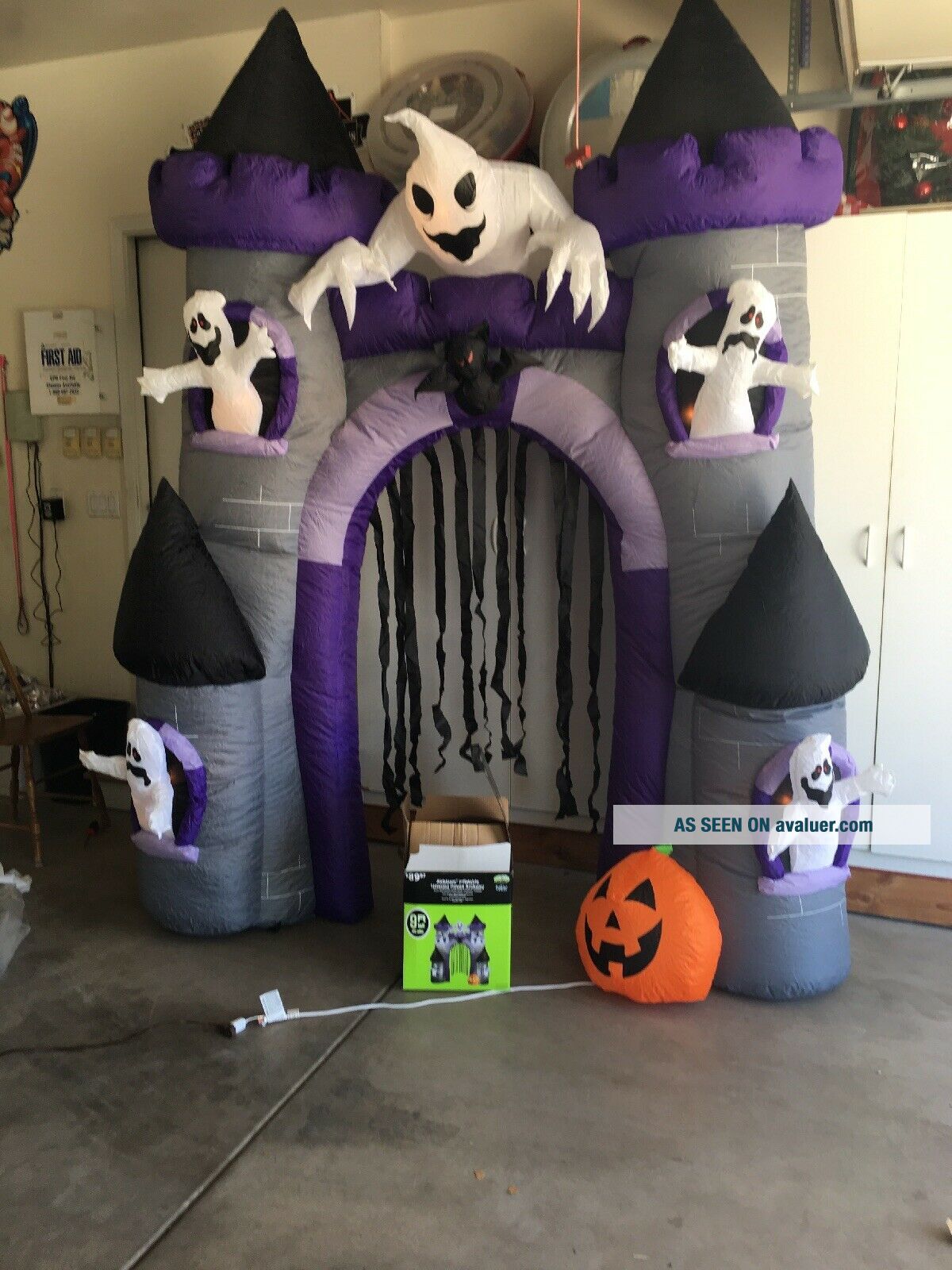 Gemmy 9’ Halloween Airblown Inflatable Haunted House Archway W/Ghost ...