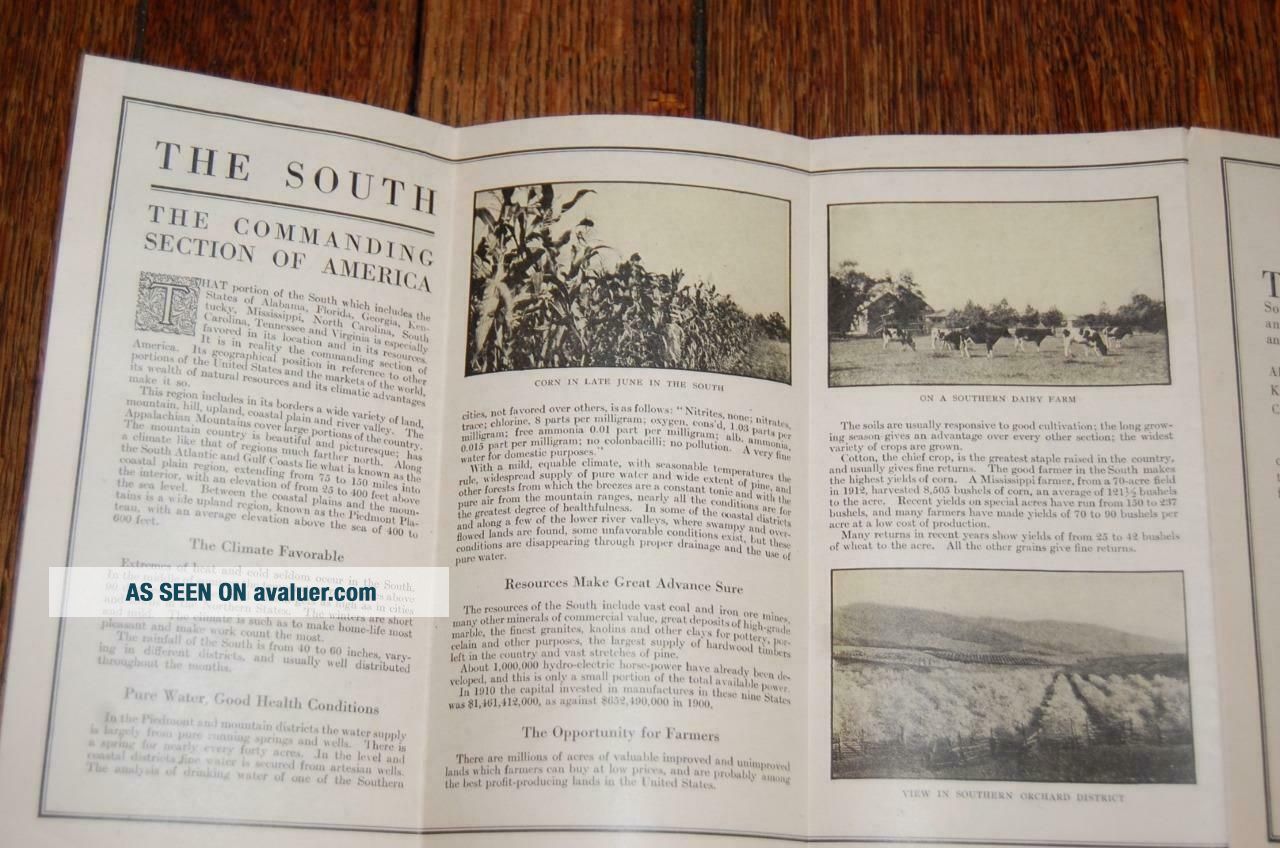RARE SOUTHERN RAILWAY SYSTEM MAP THE SOUTH SECTION OF AMERICA SETTLERS ...