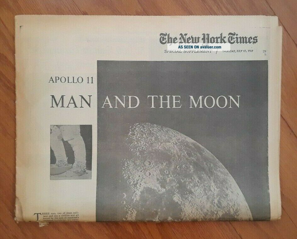 Apollo 11 Man And The Moon - The York Times Special Supplement July 17 ...