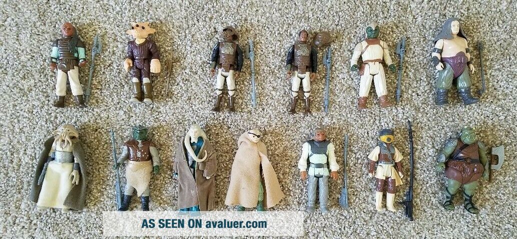 13 Vintage STAR WARS Jabba Palace Action Figures Weequay Lando Bib Lea ...