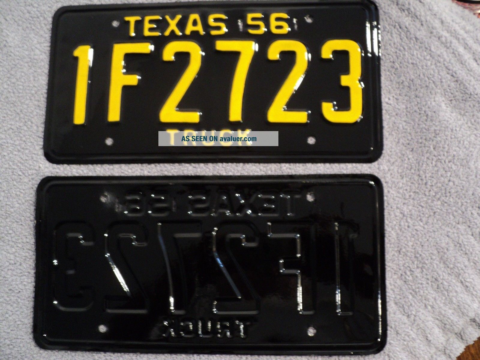 RESTORED Pair 1956 Texas Truck License Plates | #4390856