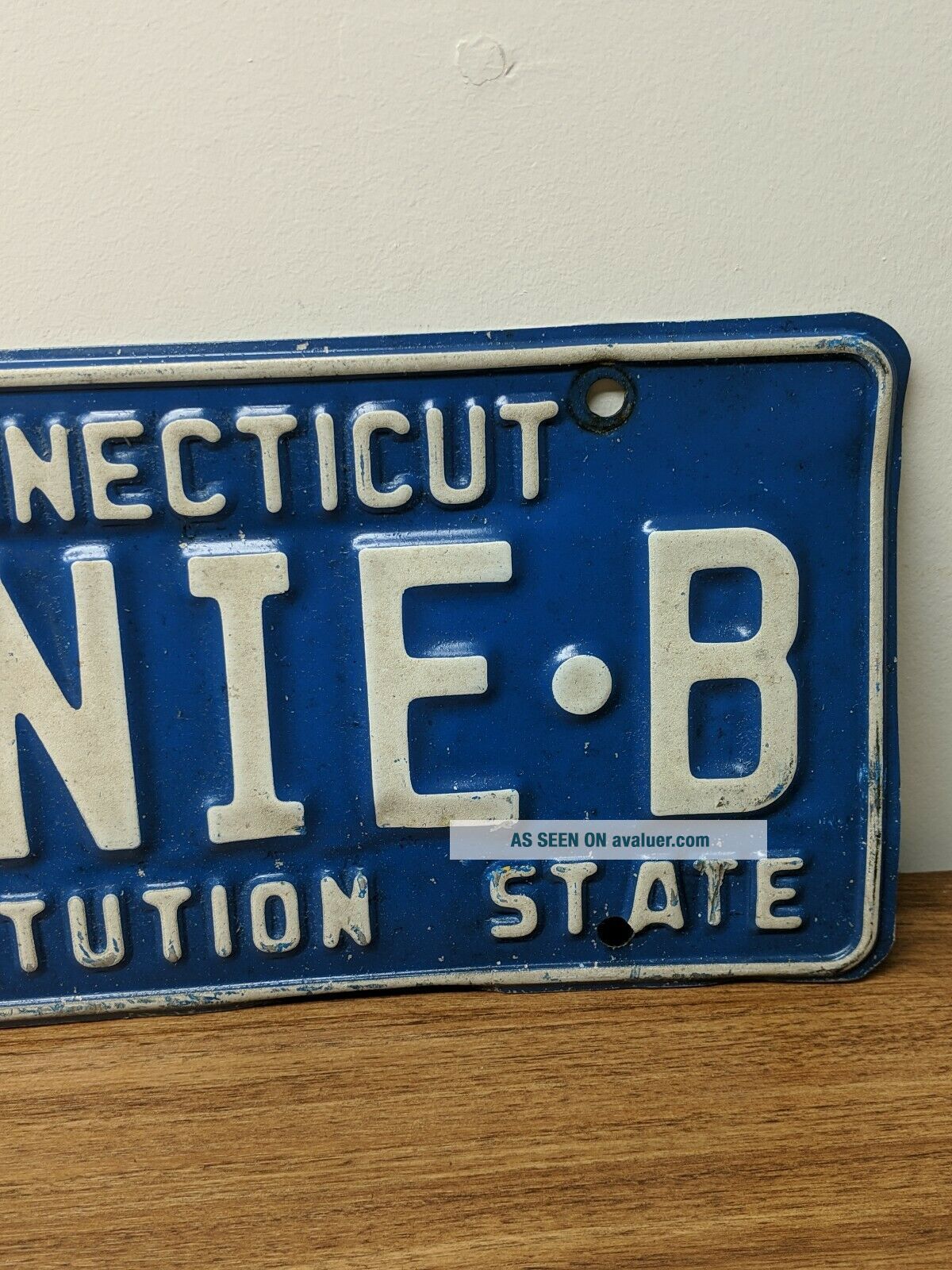 Vintage CT Conn Vanity License Plate ERNIE B Ernest Constitution State ...