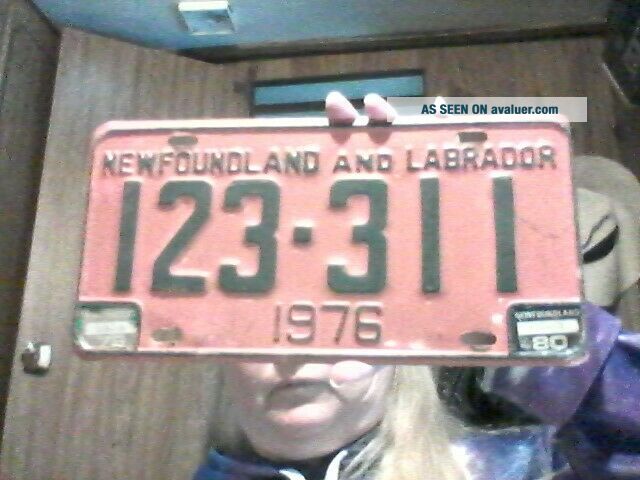 1976 Newfoundland And Labrador License Plate With 1979/1980 Stickers ...