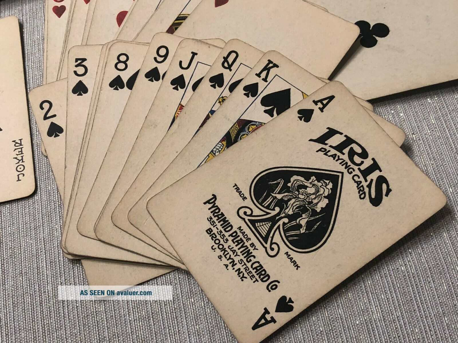 C1920 Pyramid PCC Iris Playing Cards Deck Partial Class A Tax Stamp ...