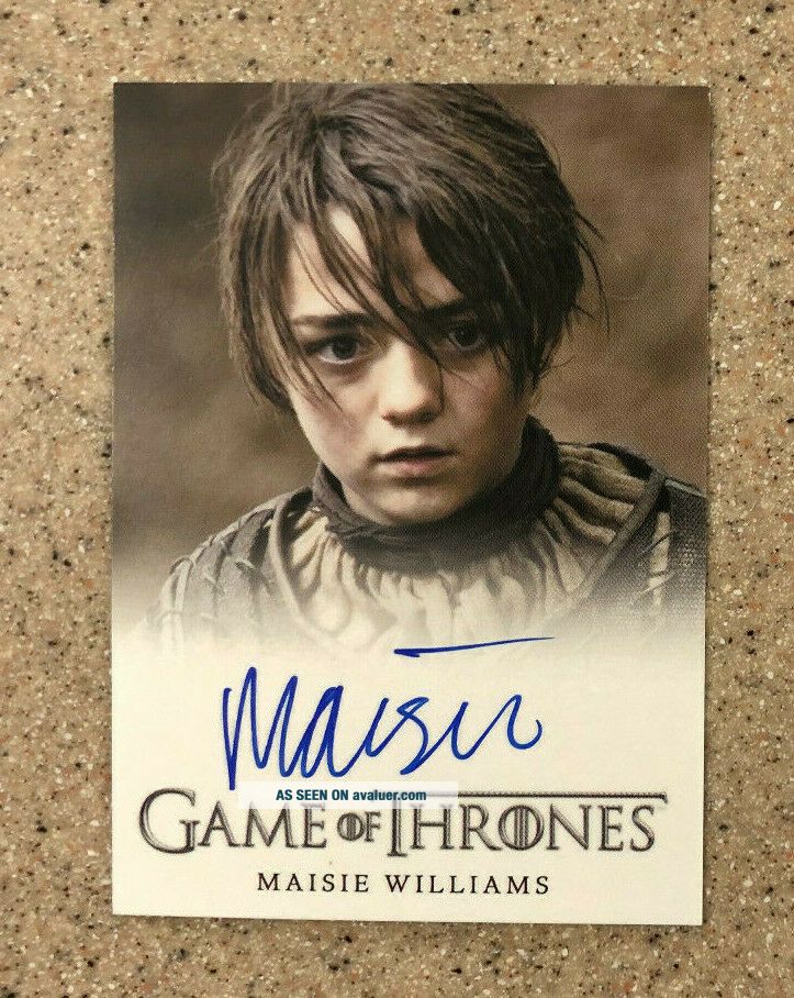 Game Of Thrones Season 3 Maisie Williams As Arya Stark Auto Autograph ...