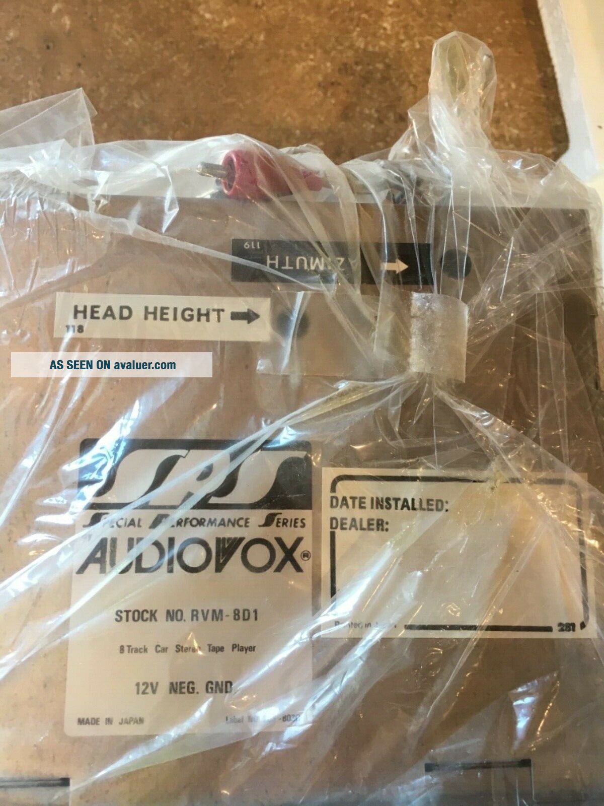 Vintage Audiovox 8 Track Player For Cars Trucks | #4412833