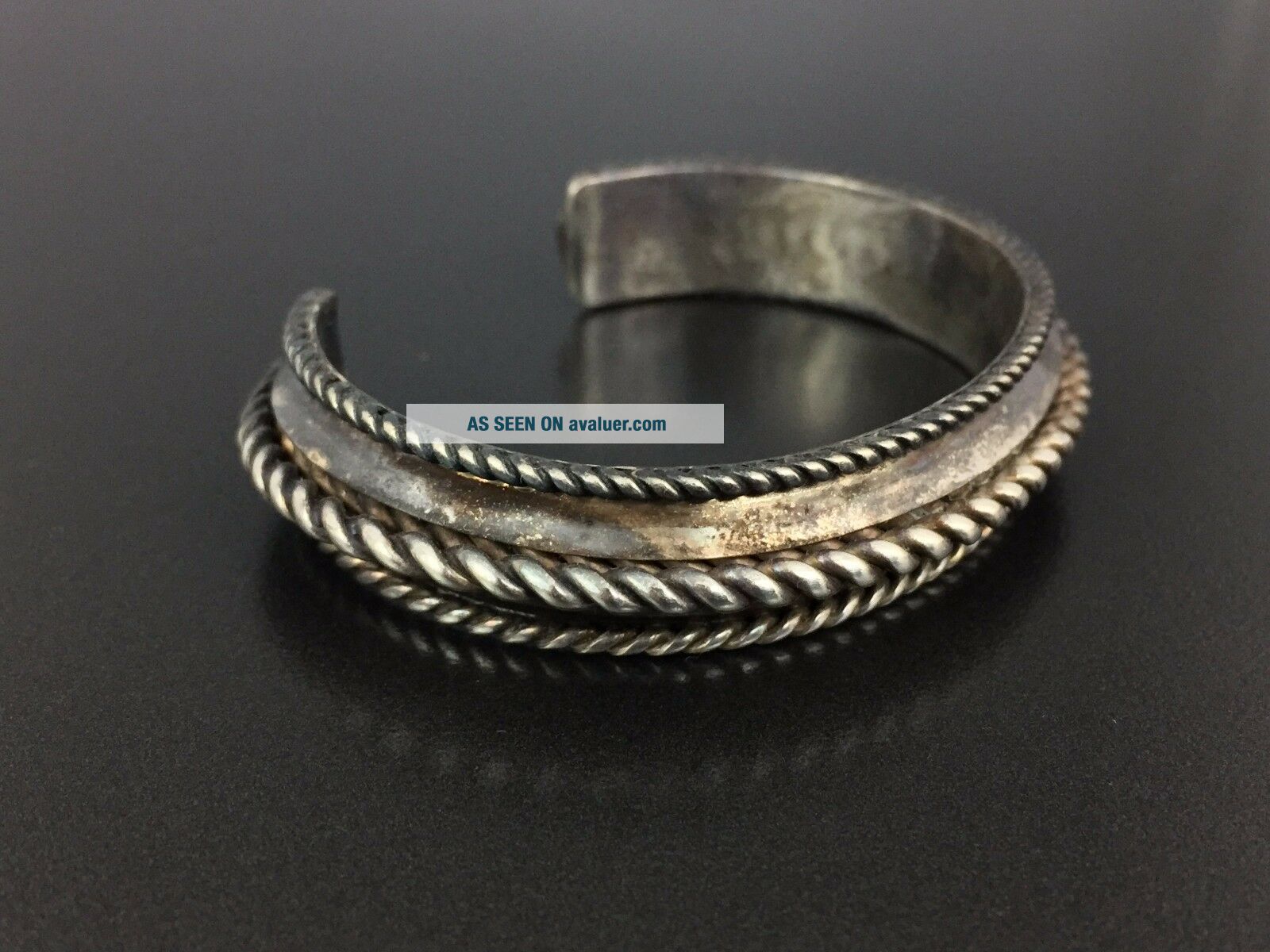 Vintage Tom Hawk Navajo Indian Sterling Silver Cuff Bracelet | #4435736