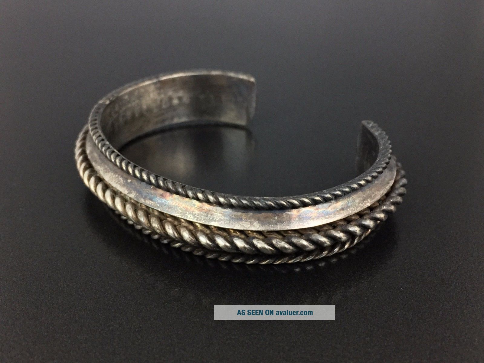 Vintage Tom Hawk Navajo Indian Sterling Silver Cuff Bracelet | #4435736