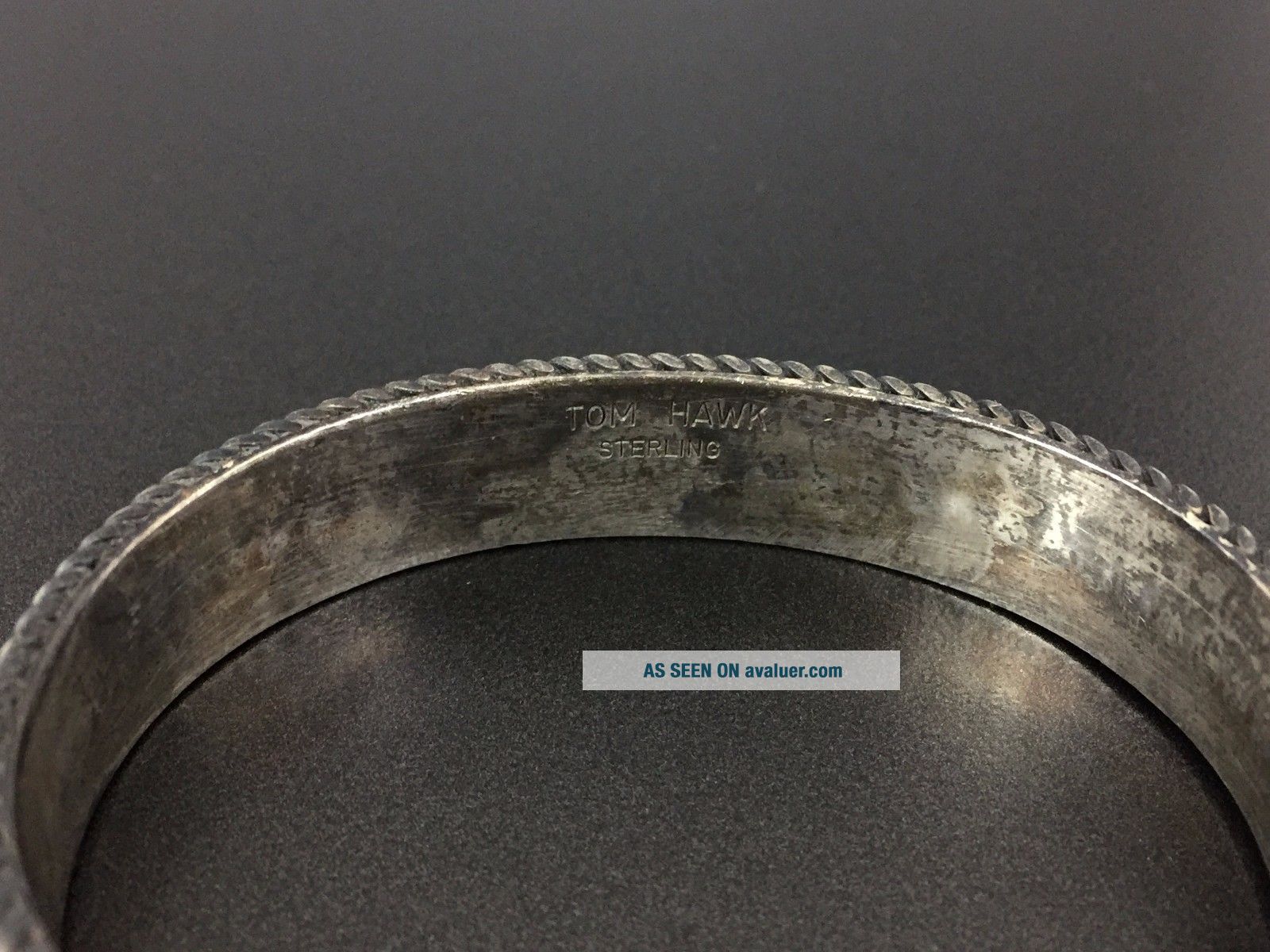 Vintage Tom Hawk Navajo Indian Sterling Silver Cuff Bracelet | #4435736