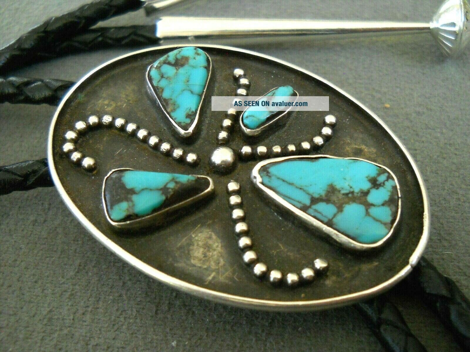 Southwestern Native American Indian Natural Turquoise Sterling Silver ...