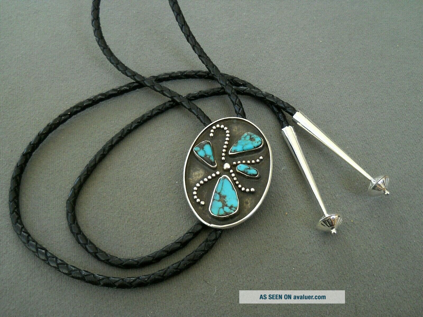 Southwestern Native American Indian Natural Turquoise Sterling Silver ...