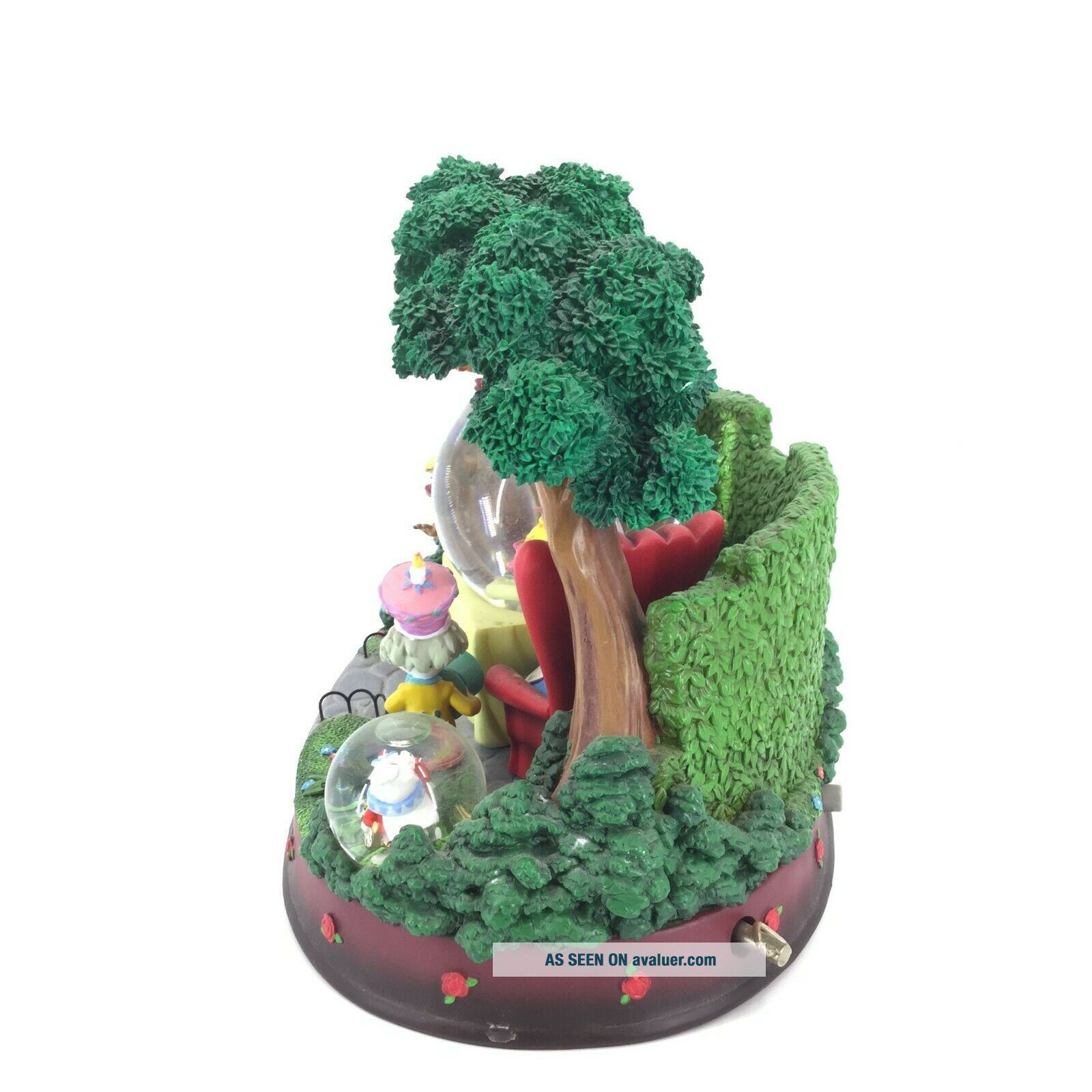 DISNEY ALICE IN WONDERLAND TEA PARTY MUSICAL SNOWGLOBE “UNBIRTHDAY SONG ...