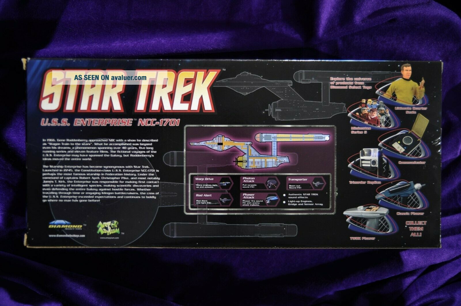 Diamond Select: Star Trek Enterprise Electronic NCC - 1701 Very Rare ...