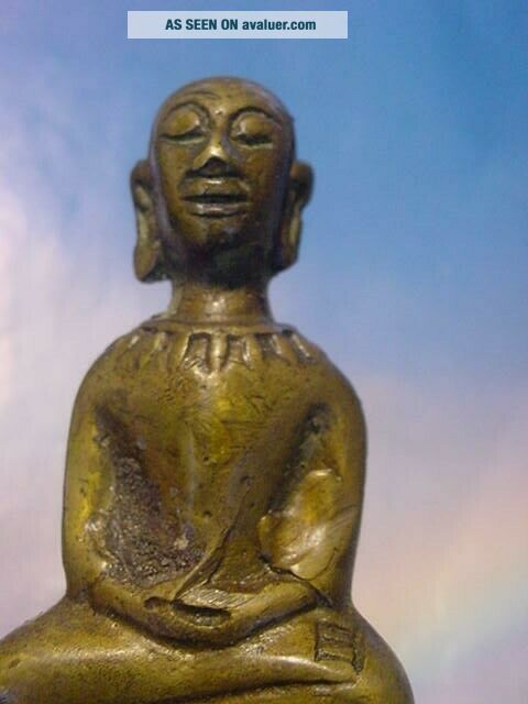 Om MAGIC ALL SEEING MONK BUDDHA STATUE, PROTECTION CHARM, GOOD LUCK ESP ...