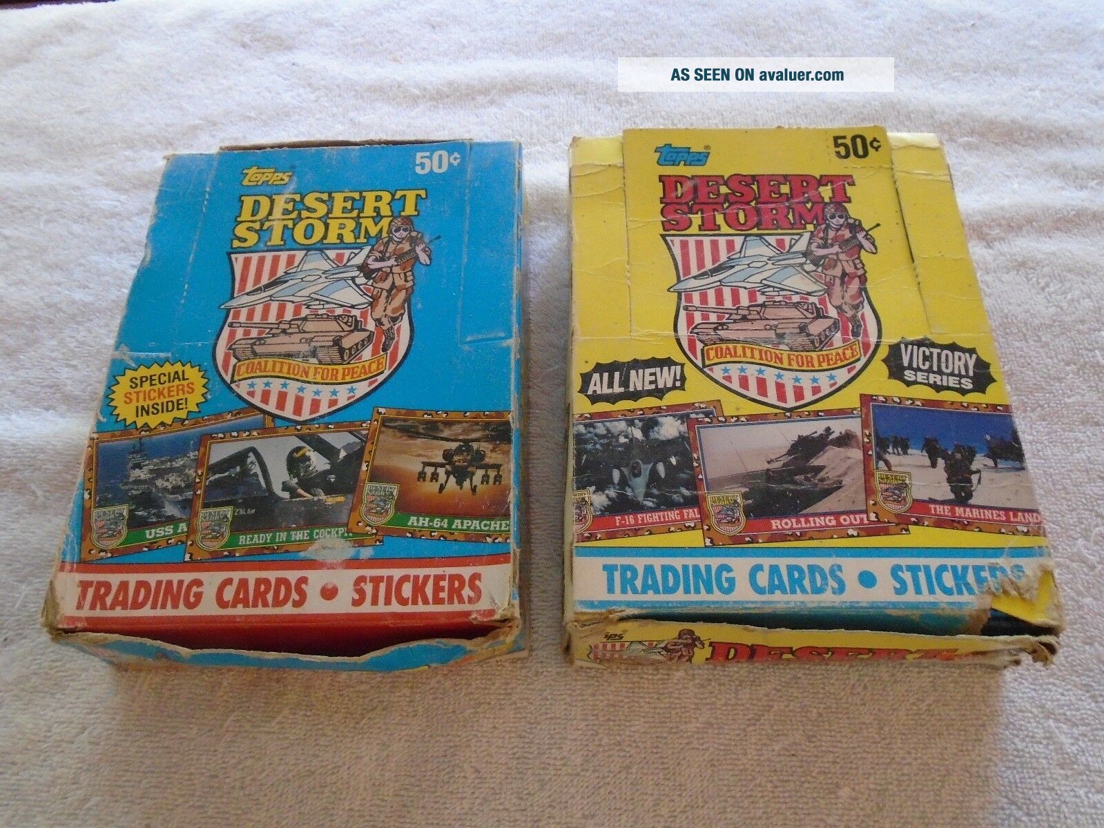 2 BOXES 1991 TOPPS DESERT STORM 36 WAX PACKS MILITARY WAR CARDS ...