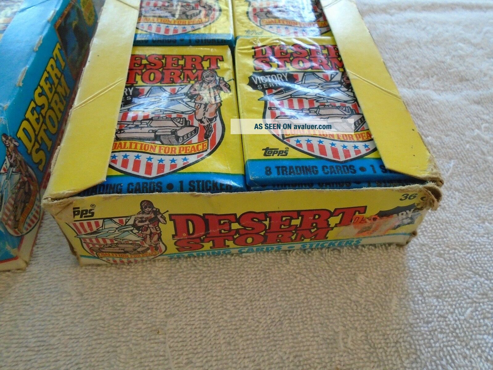 2 BOXES 1991 TOPPS DESERT STORM 36 WAX PACKS MILITARY WAR CARDS ...