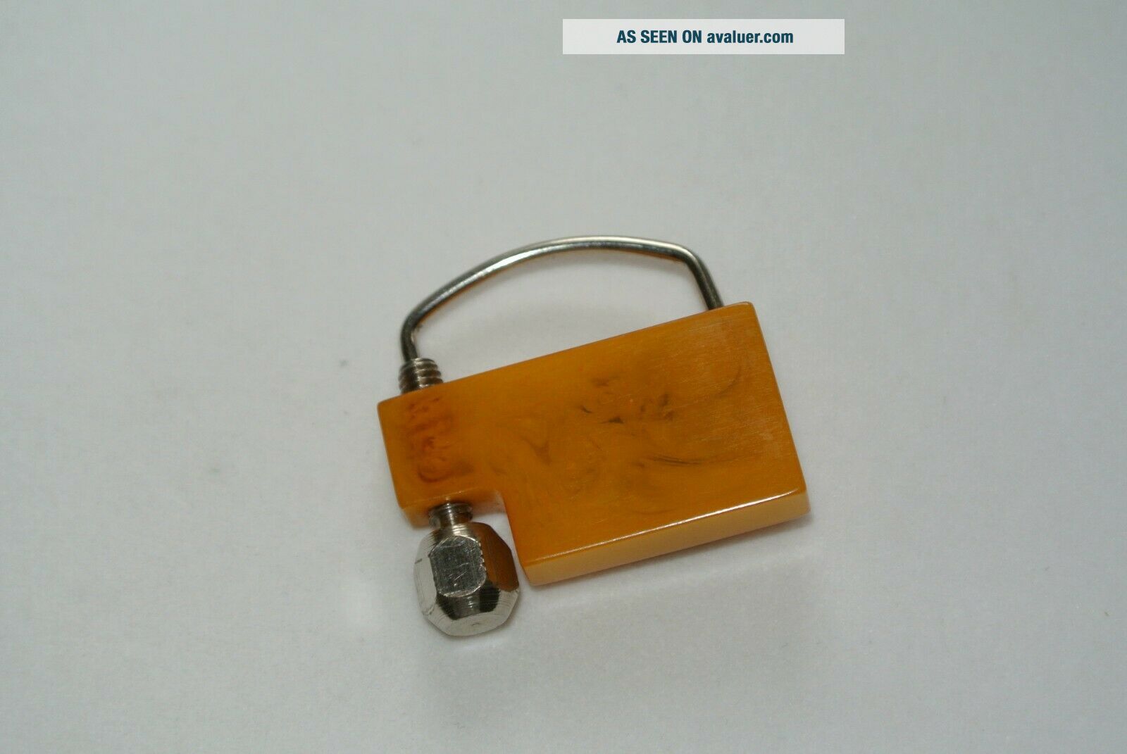 Rare Vintage Bakelite Keychain Key Chain Fob Charm Horse & Rider | #4453616
