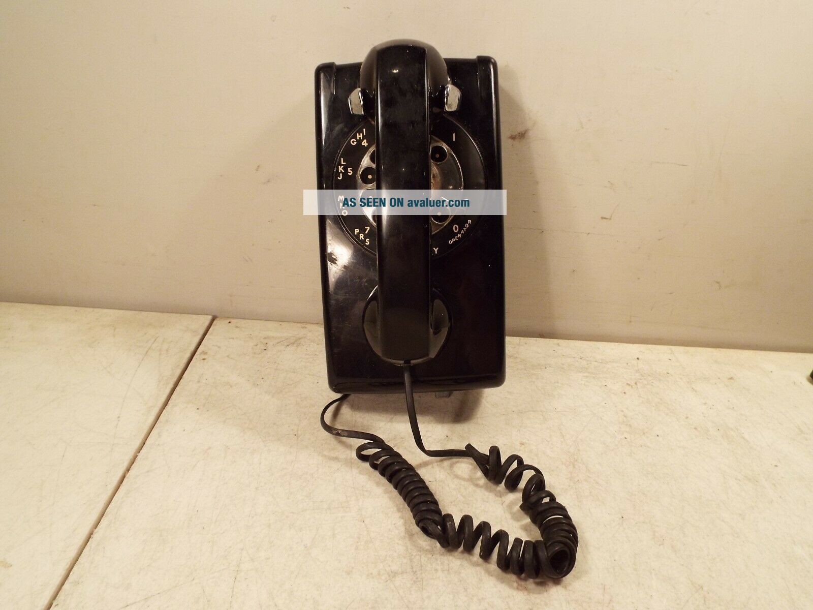 Vintage WESTERN ELECTRIC BLACK Rotary Dial Wall Mount Phone - Bell ...