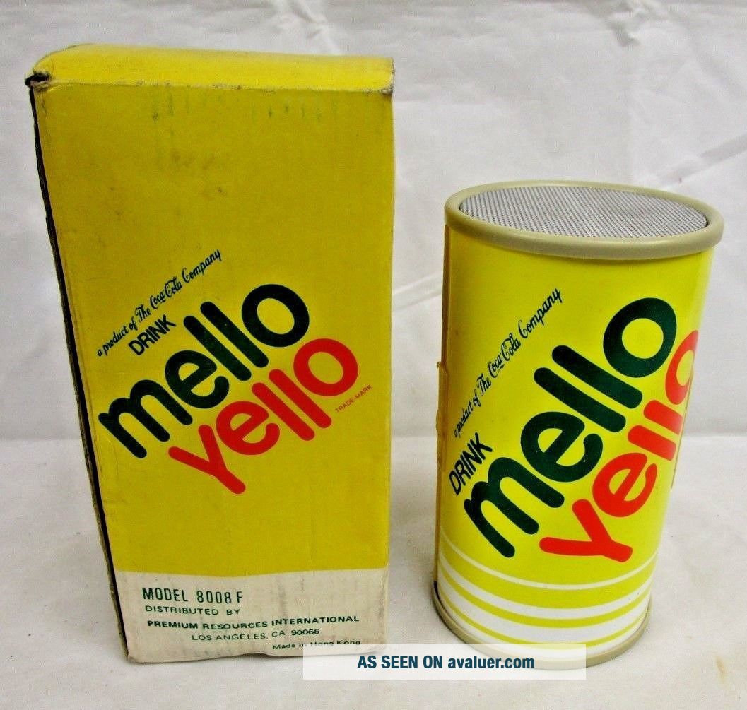 Vintage Novelty Coca Cola Mello Yello Drink Can AM Transistor Radio W ...
