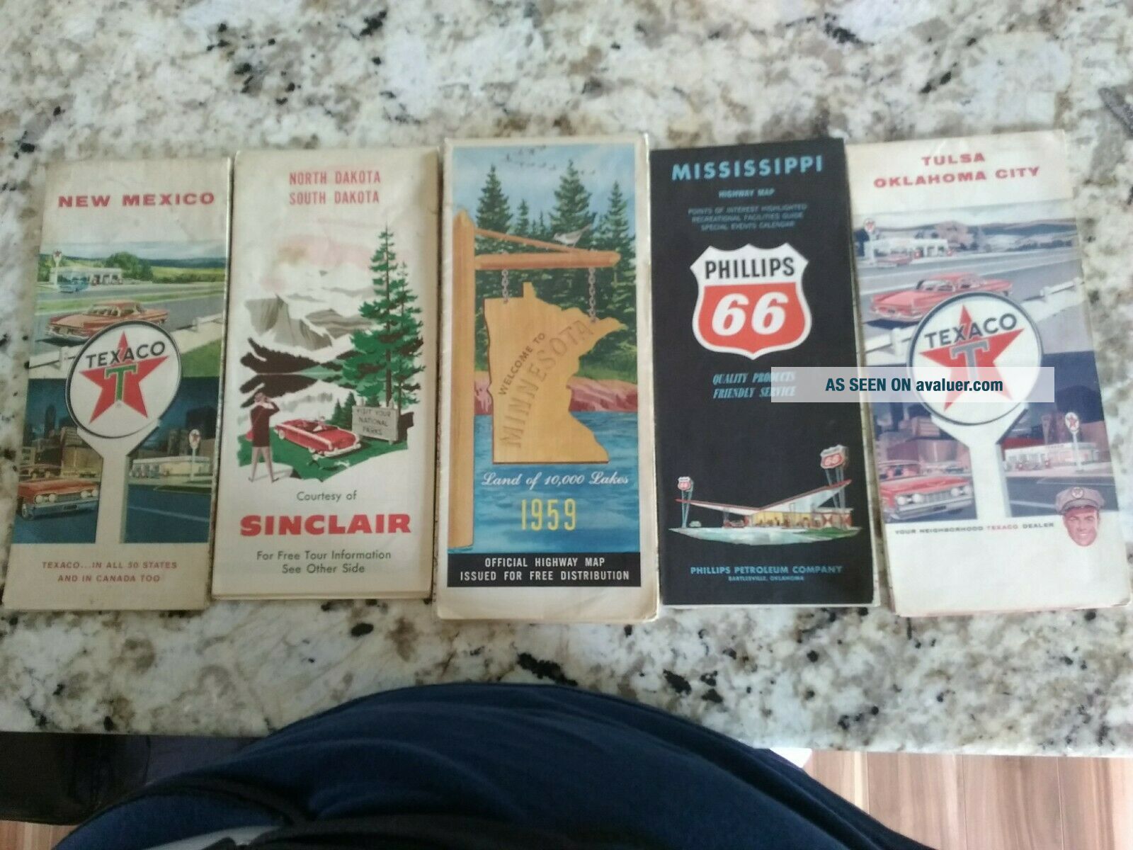 5 Vintage Road Maps 1959 - 65 For Their Age Mostly Gas Station Maps ...