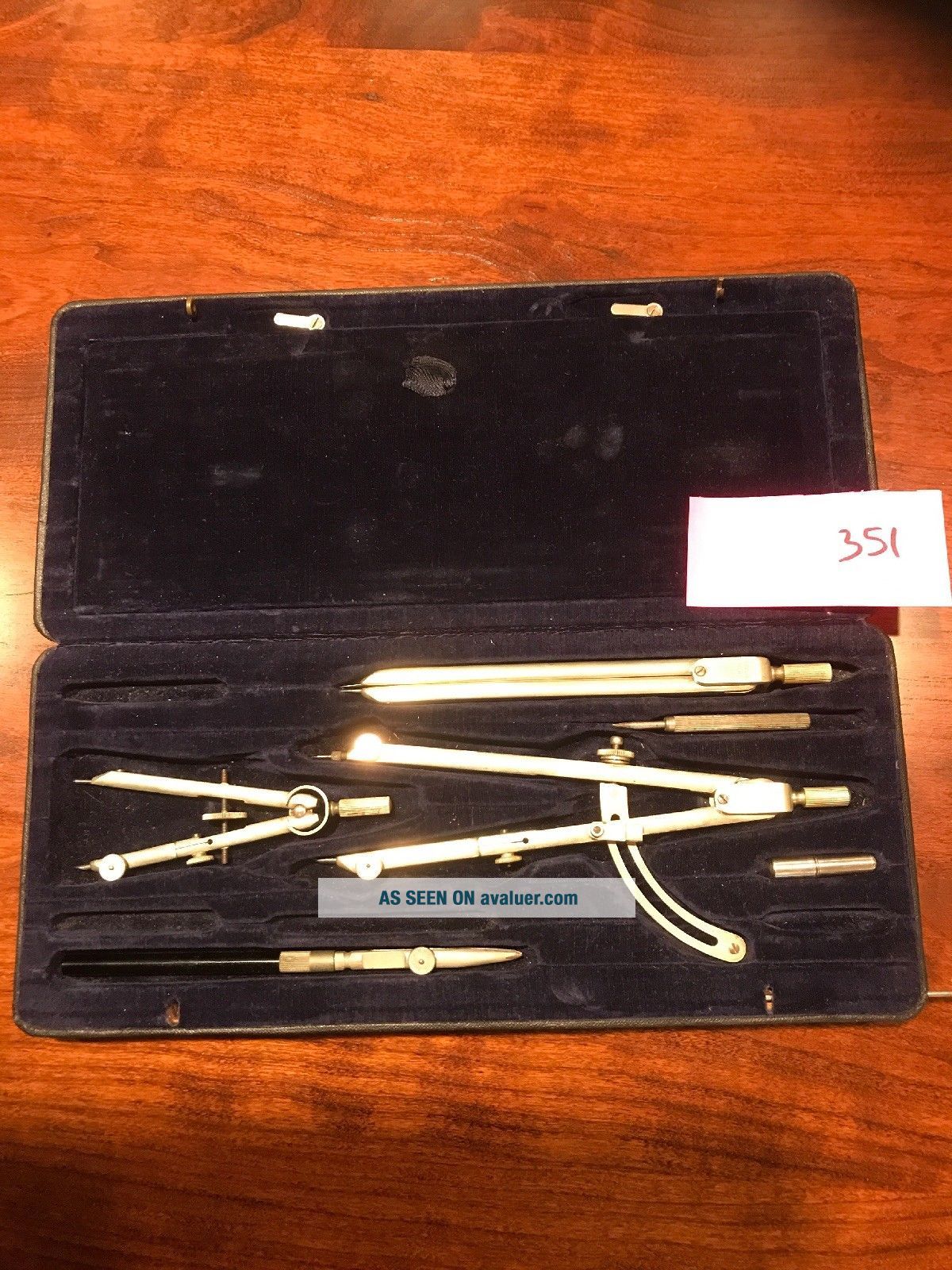 Vintage RIEFLER Model G21/23 Drawing Tool Compass Set W/ Locking Hard ...