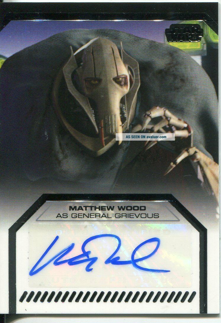 Star Wars Galactic Files Autograph Matthew Wood | #4429193