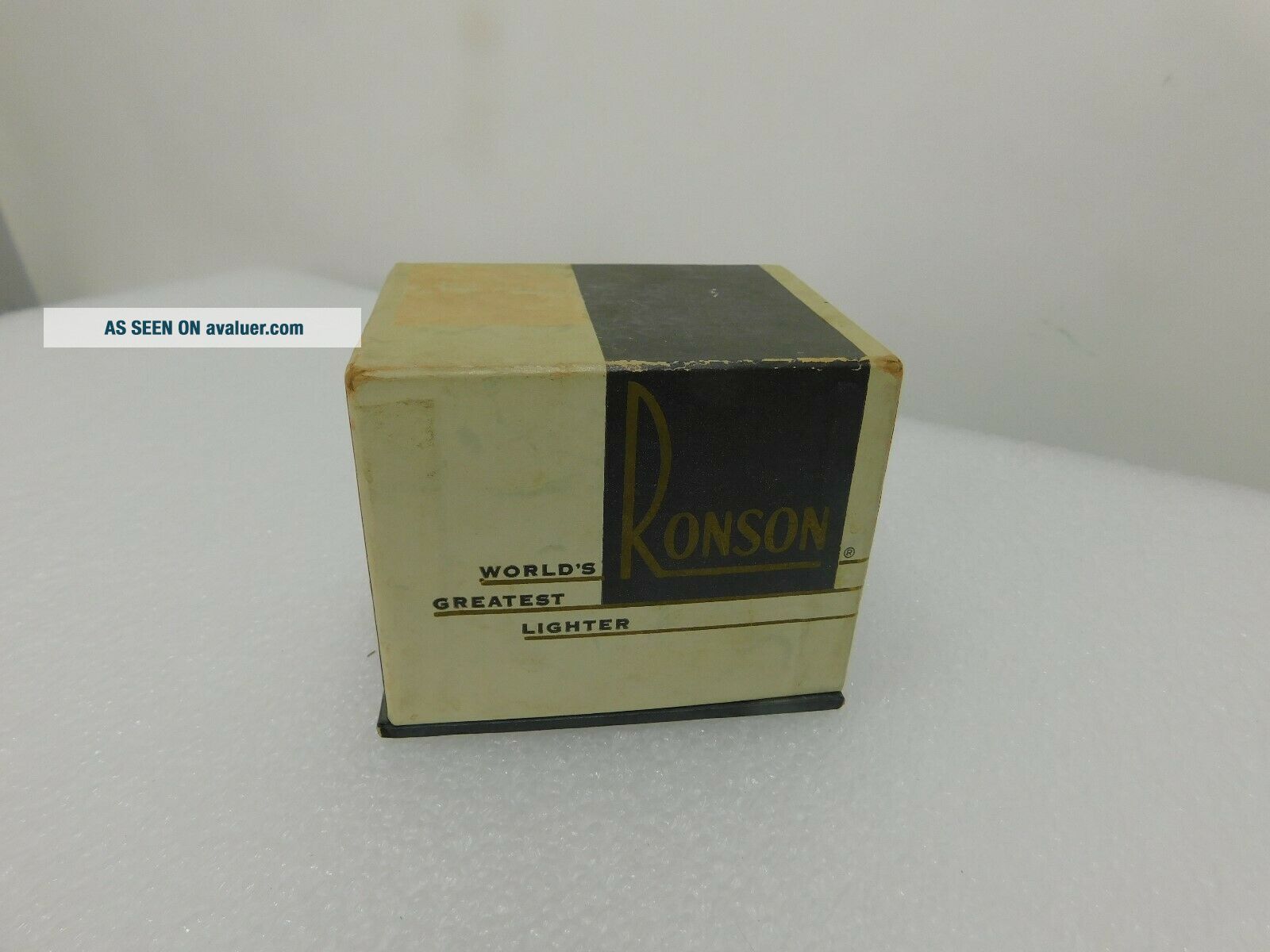 Vintage Ronson Silver Plate Table Lighter Stand And Box And Papers ...