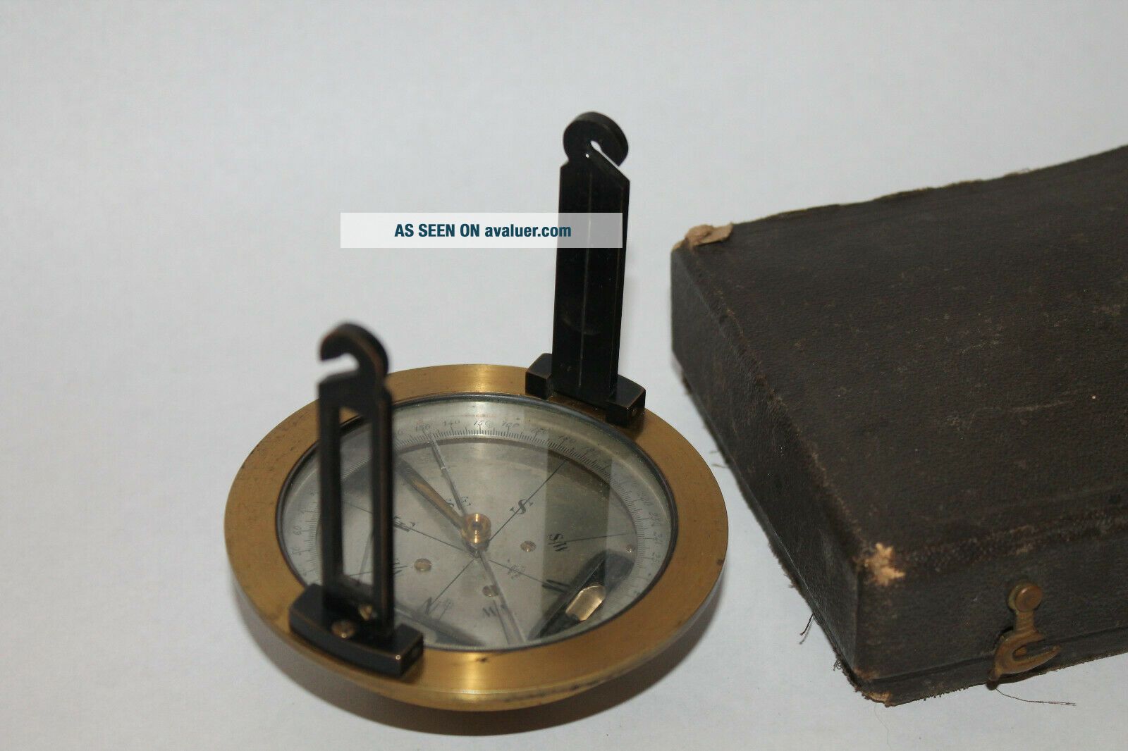 Vintage Brass Surveyor ' S Compass Made In France W/ Box | #4487664