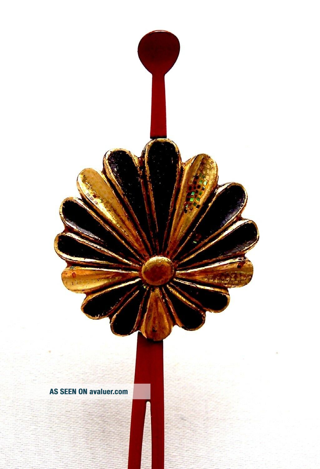 3 Vintage Japanese Kanzashi Style Hair Pins With Fancy Tops | #4482378