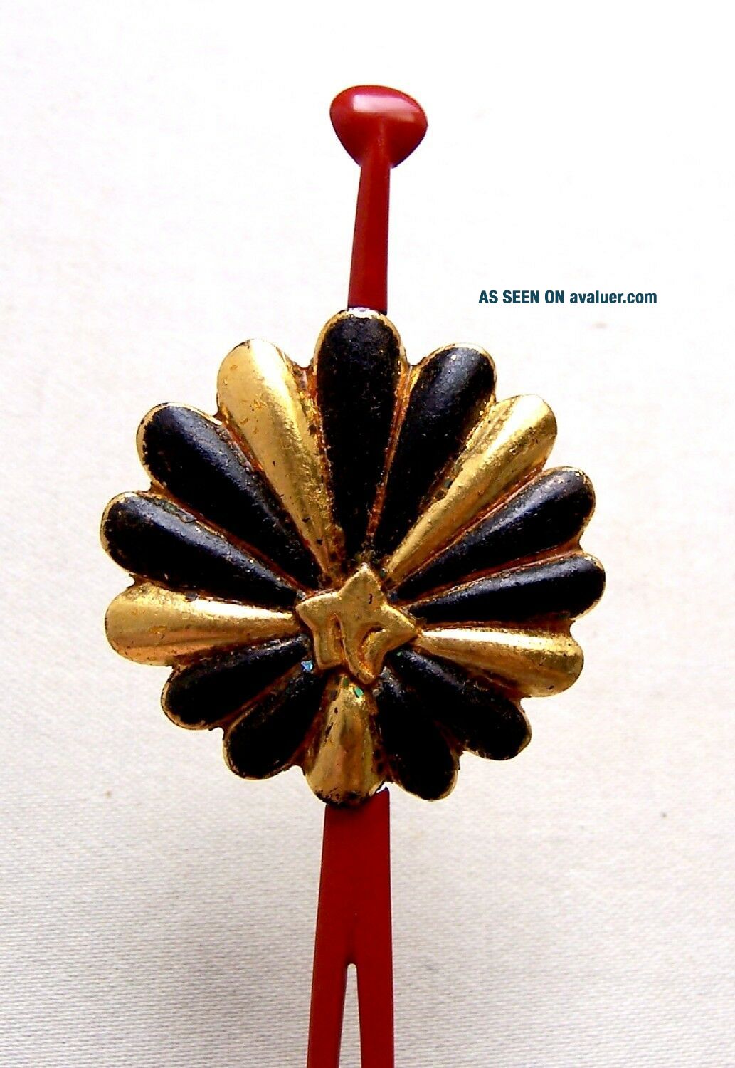 3 Vintage Japanese Kanzashi Style Hair Pins With Fancy Tops | #4482378