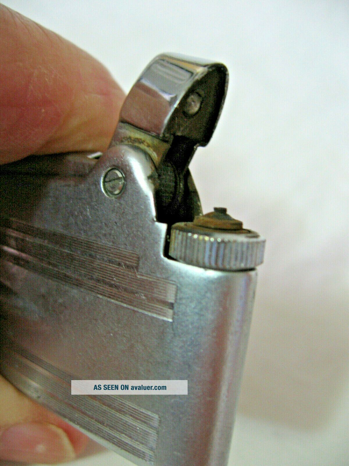 Vintage Ronson Varaflame Art Deco Chrome Lighter | #4476605