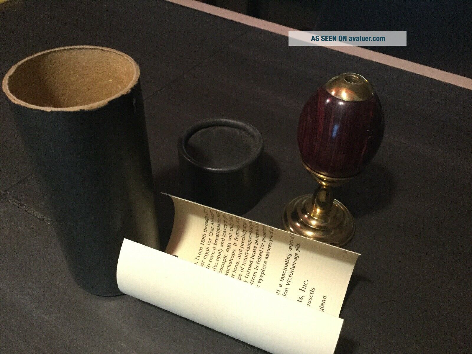 Vintage Rare Van Cort Nicholas II Wooden Kaleidoscope Egg W Stand ...