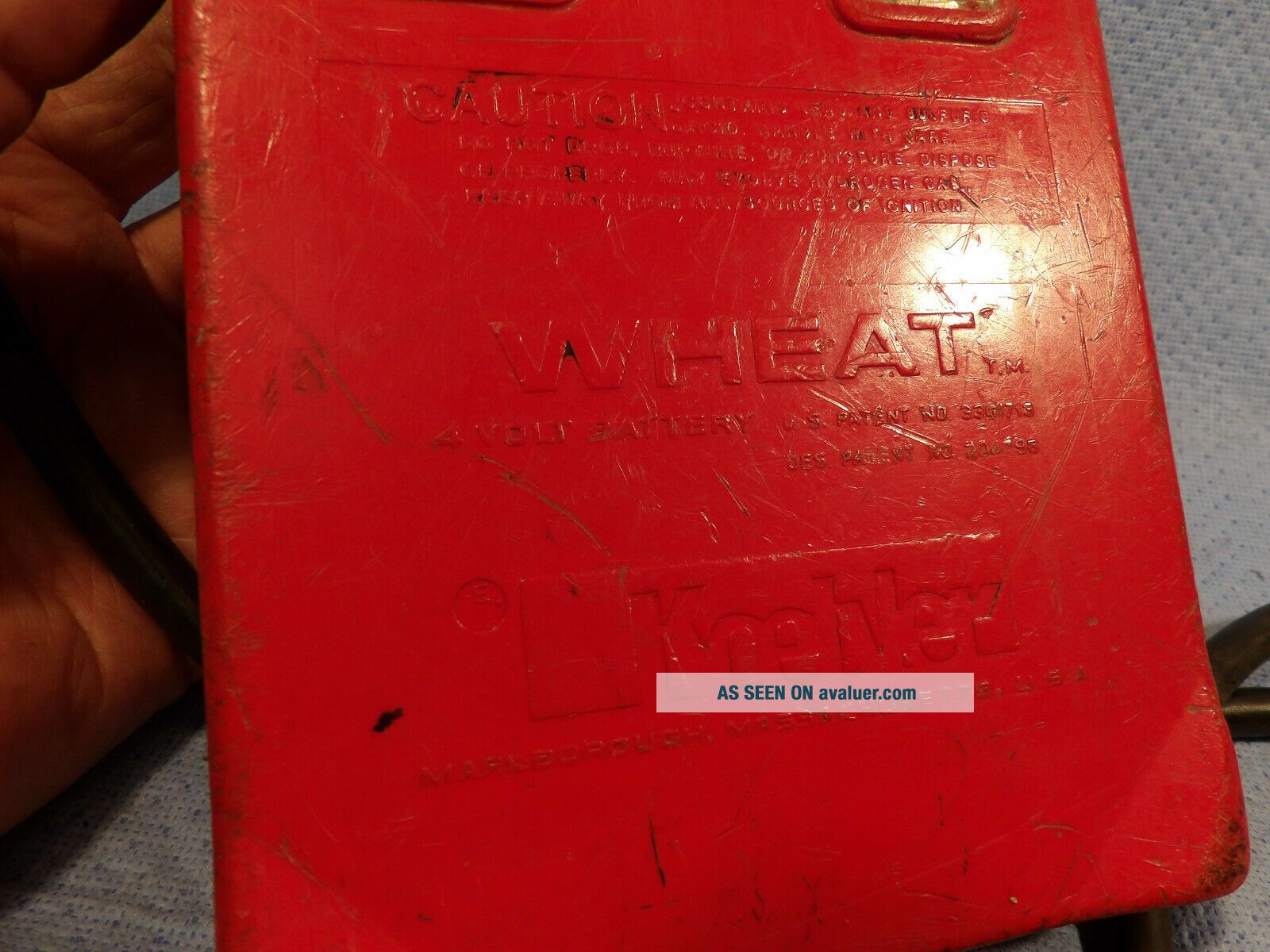 VINTAGE KOHLER WHEAT ELECTRIC MINER CAP LAMP 4 VOLT BATTERY | #4507305