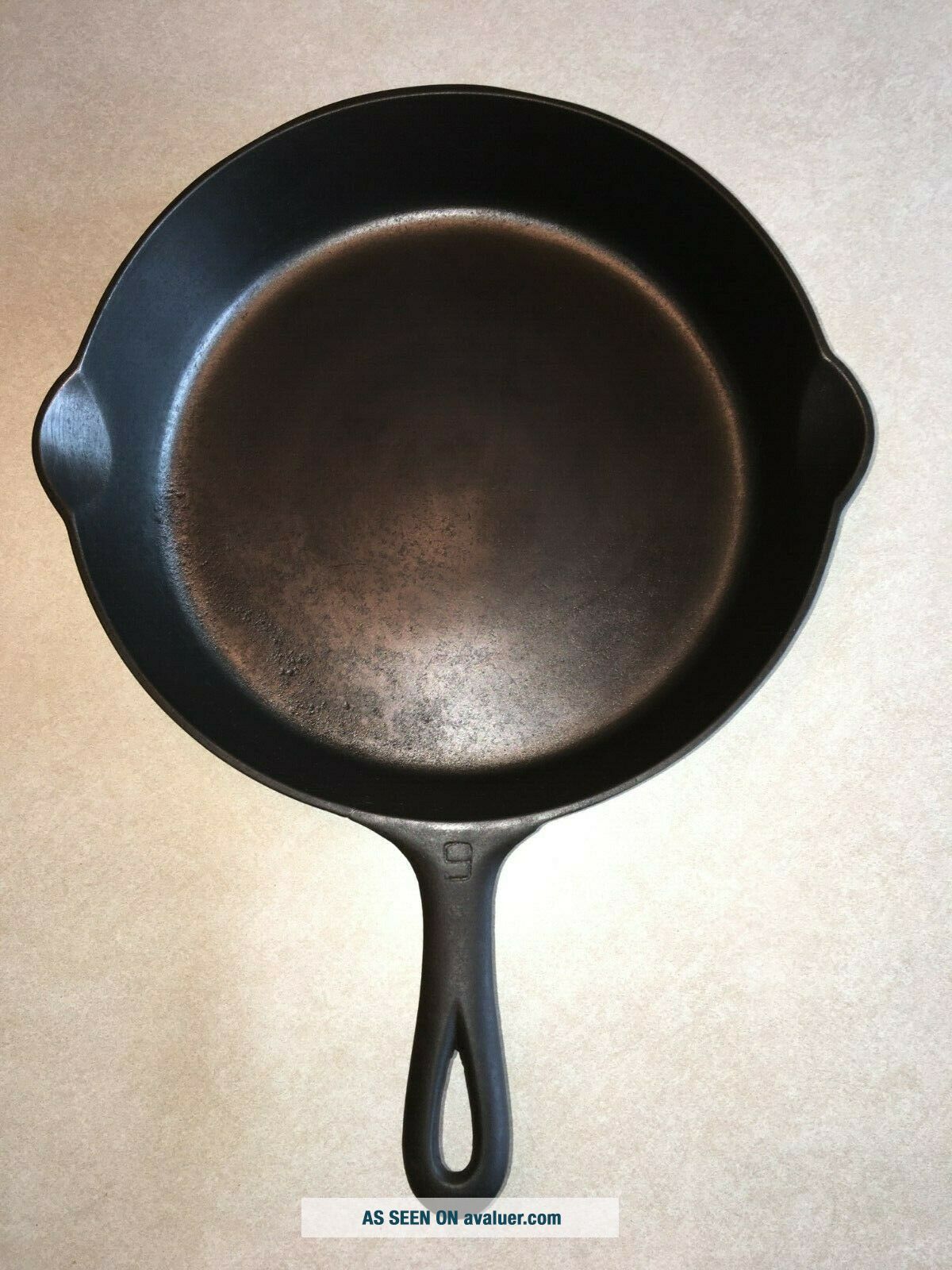 Vintage Griswold Erie PA USA 9 Cast Iron Skillet 710C With Heat Ring ...