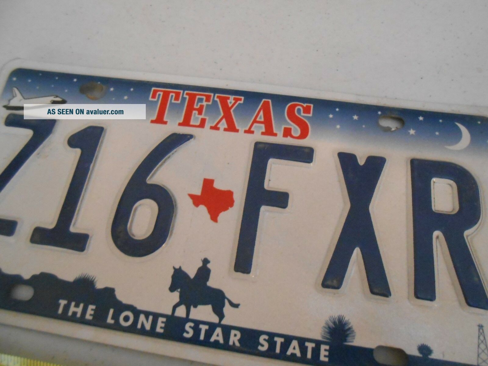 1980S SET TWO TEXAS LICENSE PLATES PERSONAL SPACE SHUTTLE Z16 FXR RARE ...