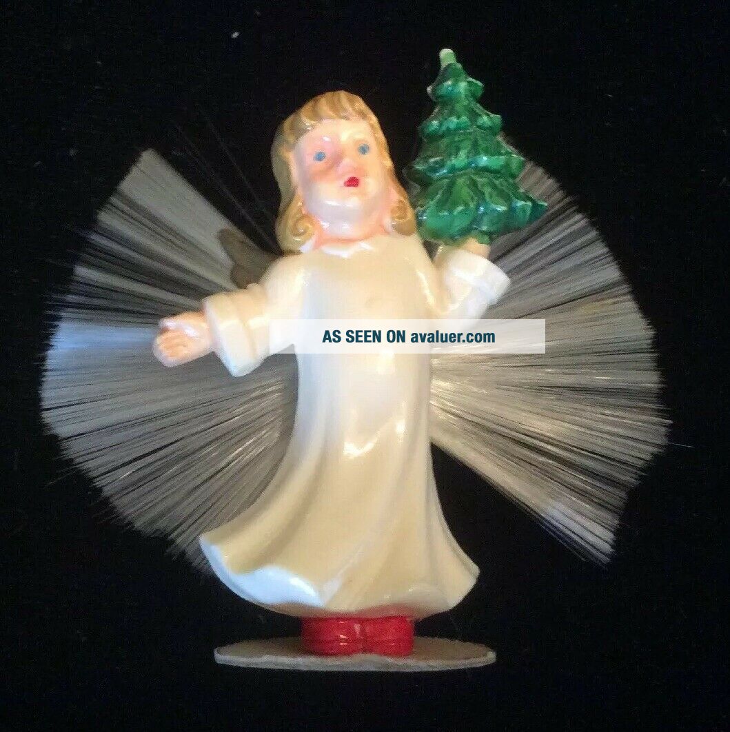 Vintage Angel Christmas Ornaments Spun Glass Wings Western Germany SET ...