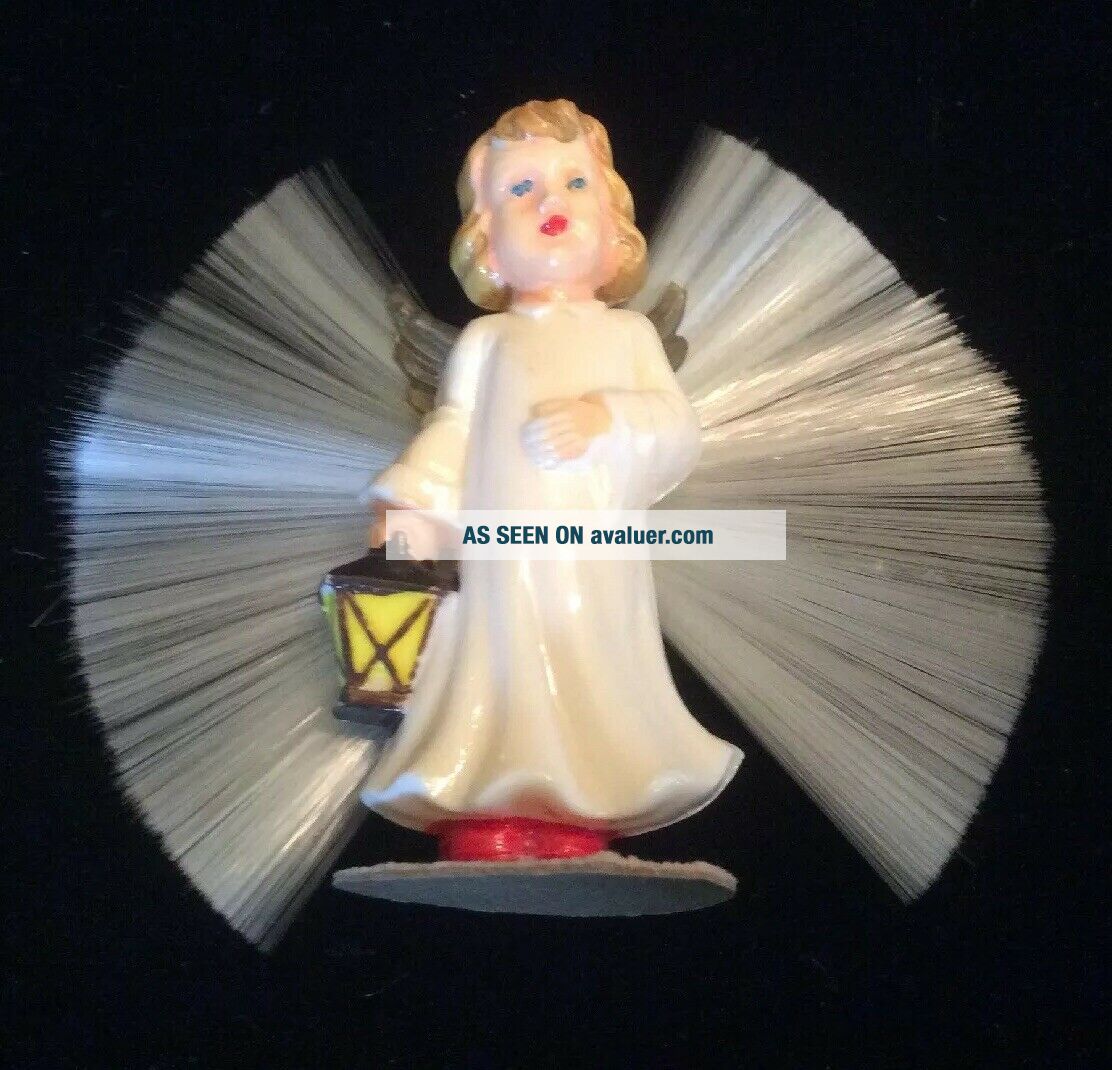 Vintage Angel Christmas Ornaments Spun Glass Wings Western Germany SET ...