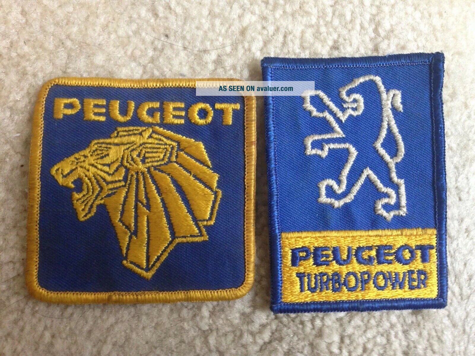 RARE Peugeot Vintage Logo Sew - On Embroidered Cloth PATCHES Collector ...