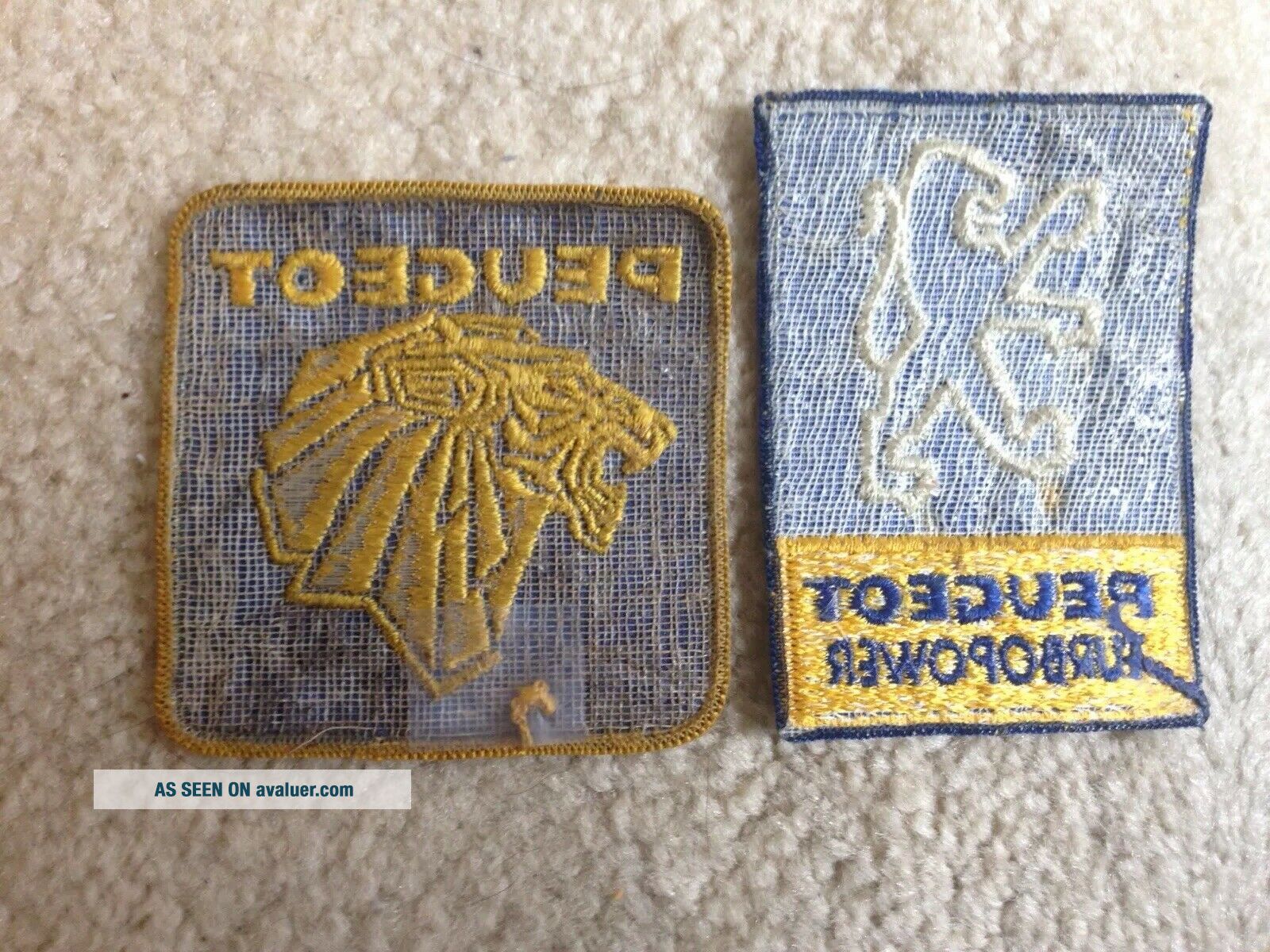 RARE Peugeot Vintage Logo Sew - On Embroidered Cloth PATCHES Collector ...