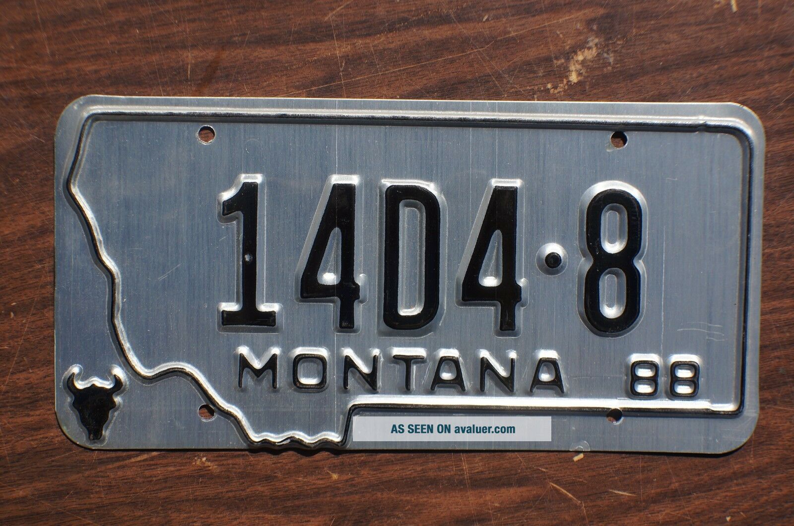 1988 Montana DEALER License Plate W/ Steerhead | #4479801